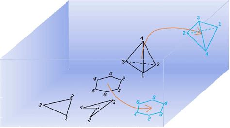 Color Online Schematics Of The Polygonpolyhedron Representation Download Scientific Diagram