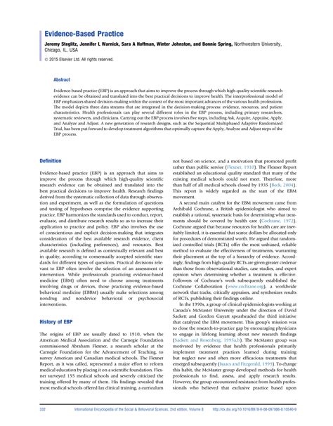 Pdf Evidence Based Practice