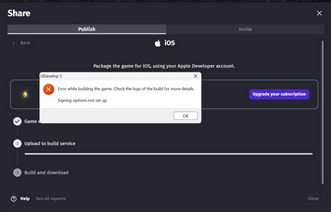 Solved Export IOS One Click Packaging How Do I GDevelop Forum