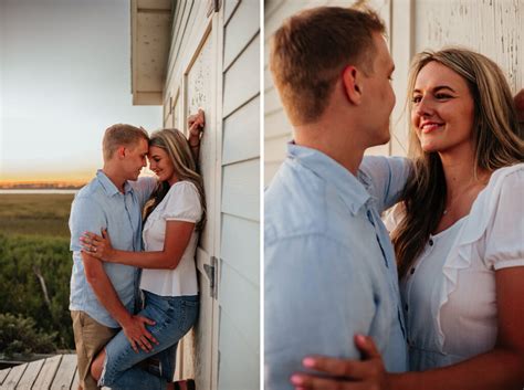 Laid Back Charleston Engagement Photos In Folly Beach Kim Kaye