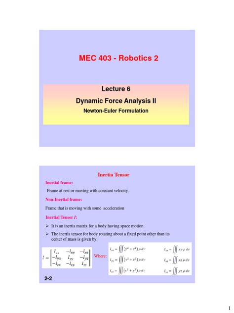Lecture 6 Kamal Dynamic Force Analysis Ii Pdf Force Rotation