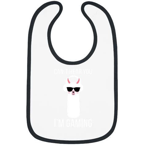 Lama Llama Cant Hear You Im Gaming Lama Alpaca Player 21 Bibs Sold By