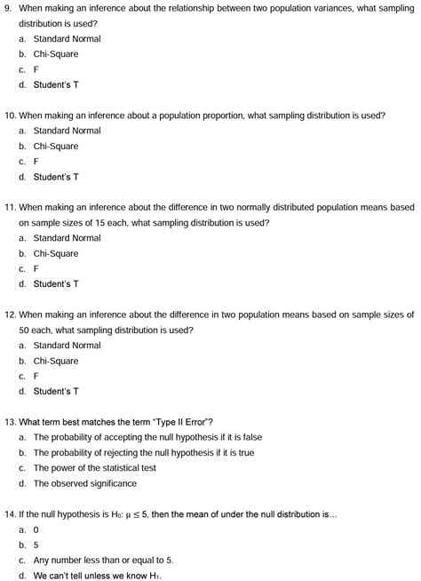 Solved 9 When Making An Inference About The Relationship Chegg Com