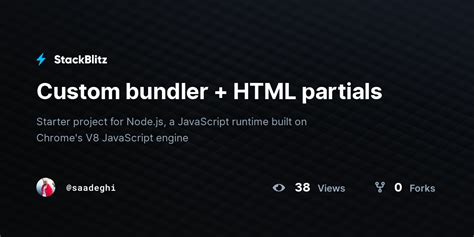custom bundler html partials stackblitz