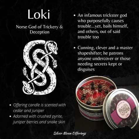 Loki Norse God Ritual Offering Candle Etsy