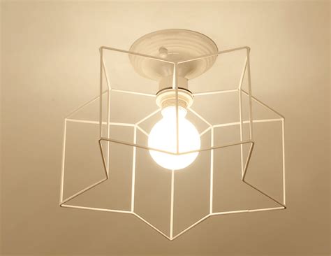 北歐簡約鐵製一星星吸頂燈 送led燈泡 天花板燈 創意燈具 兒童臥室燈 走道燈