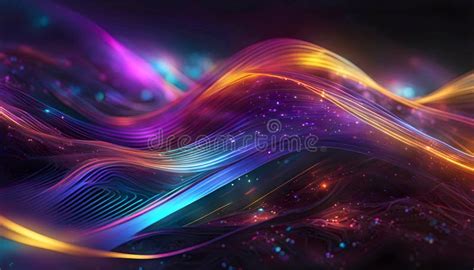 Digital Abstract Background Of Technological Processes Neural Networks