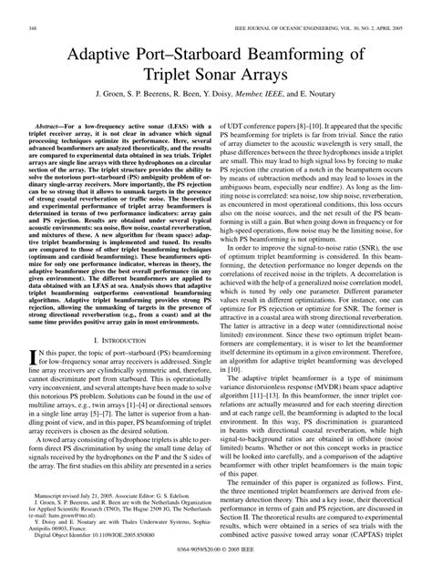 Sonar Adaptive Beamforming The Best Picture Of Beam