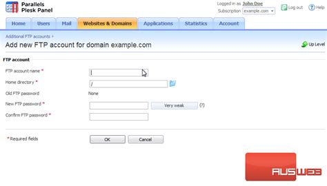 How To Create Ftp Accounts In Plesk Web24