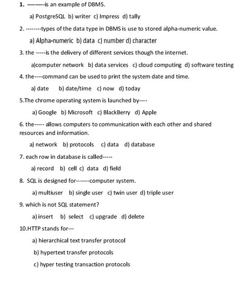 Is An Example Of Dbms A Postgresql B Writer Studyx