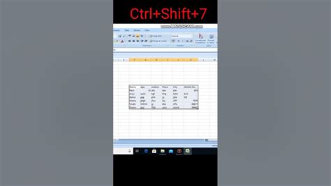 Ms Excel Me Border Kaise Lagaye Youtube