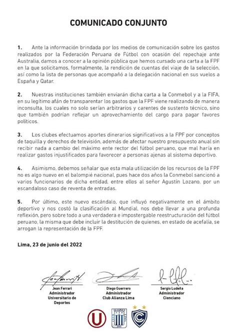 Alianza Lima Universitario Cienciano Clubes Vs Fpf ¿a Qué Se