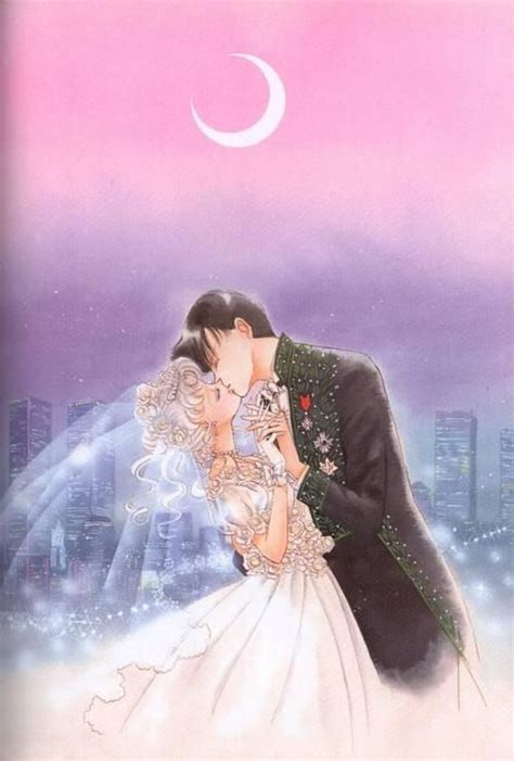 Sailor Moon And Tuxedo Mask Wedding Kiss