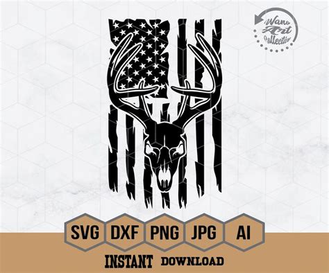 Us Deer Skull Svg Files Deer Skull Svg Skull Animal Svg Deer Antler