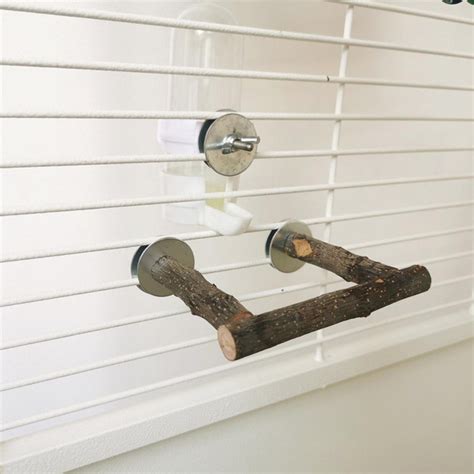 Стойка за папагал U образна бутилка за питейна вода за птици Купа за храна Пръчици от масивно