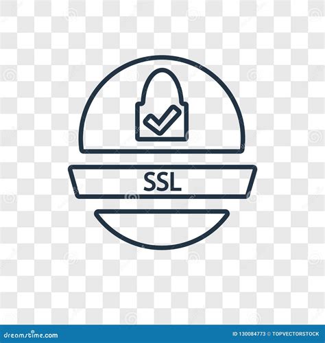Ssl Concept Vector Linear Icon Isolated On Transparent Background Ssl Concept Transparency Logo