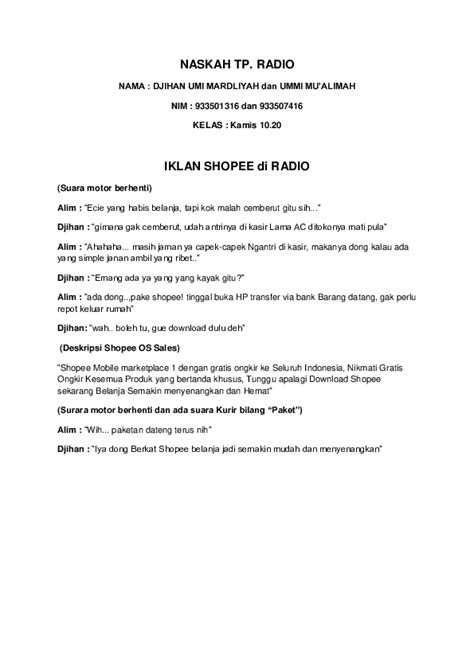 Contoh Script Iklan 55 Koleksi Gambar