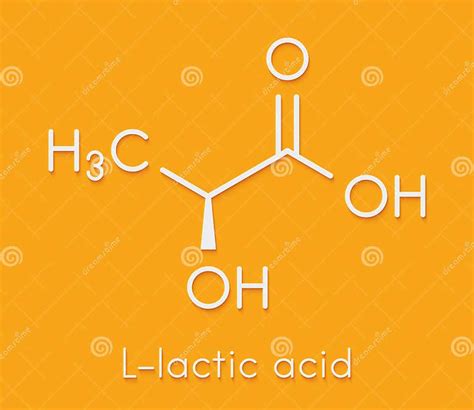 乳酸（l — 乳酸）乳糖分子 聚乳酸pla生物塑料砌块 在牛奶中找到 骨骼 库存例证 插画 包括有 图画 平面 188447716