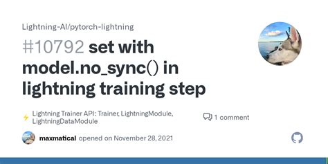 set with model no sync in lightning training step · lightning ai