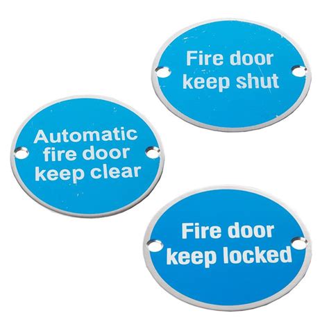Consort 76mm Stainless Steel Fire Door Signage Door Superstore®
