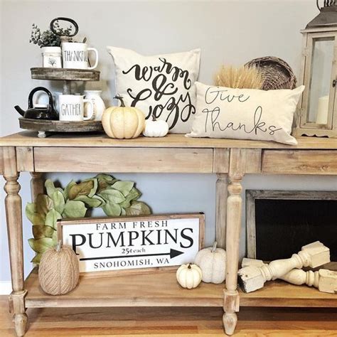 25 Ideas To Style Your Console Table For Fall Digsdigs