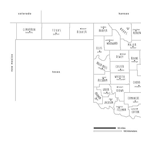 Oklahoma Map Art Printable Oklahoma County Map Ok Oklahoma State Map