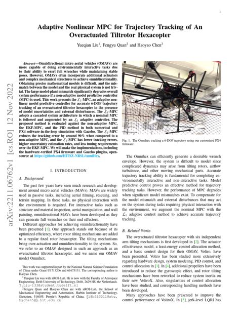 Adaptive Nonlinear Mpc For Trajectory Tracking Of An Overactuated