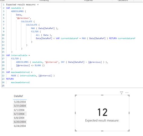 Solved Max Interval Of Days Between Two Dates On Date Col Microsoft Fabric Community