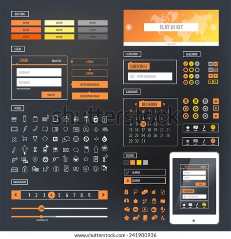 Ui Kit Responsive Web Design Icons Stock Vector Royalty Free