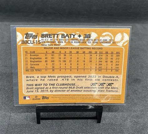 2023 Topps Chrome Update Brett Baty Rookie 1988 Topps 35th Anniversary
