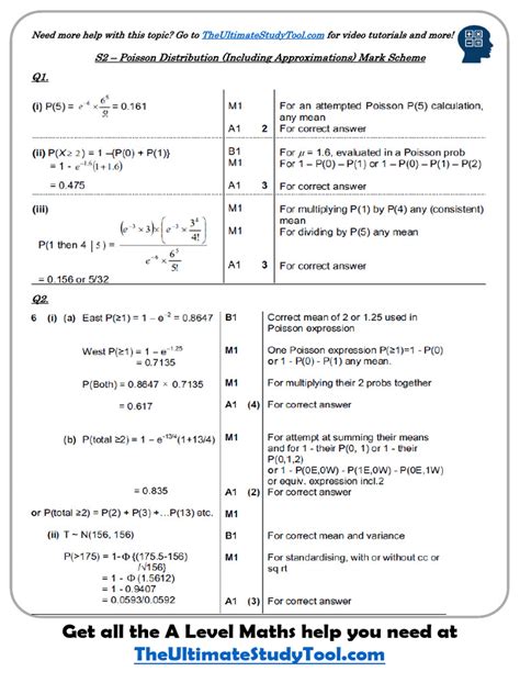 Poisson Distribution Including Approximations Ms Pdf