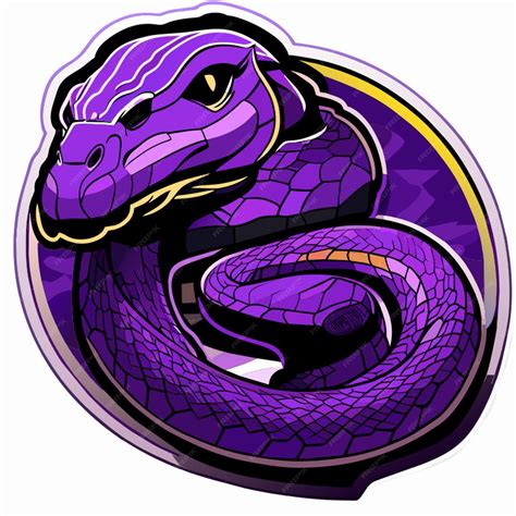 Premium Vector Amethystine Python Scrub Python Sticker Vector Illustration
