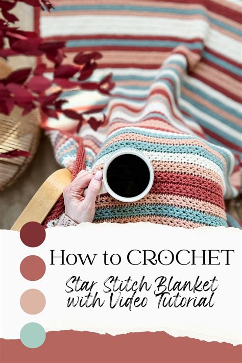 Crochet The Star Stitch Free Crochet Striped Blanket Pattern
