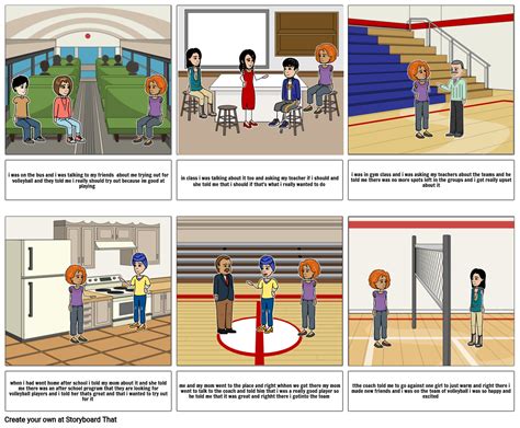 Volleyball Tryouts Storyboard Por Yaya2005