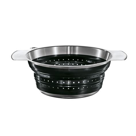Rosle Usa Corp Foldable Colander Black 9 4 In Wayfair