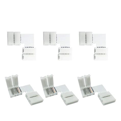 Buy Giderwel Rgbww 6 Pin Led Strip Connector L Shape6 Pack Led Strip