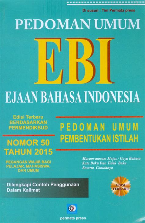 Jual Buku Pedoman Umum EBI Ejaan Bahasa Indonesia Karya Tim Permata
