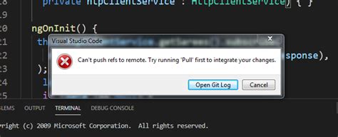 github can t push refs to remote try running pull first to