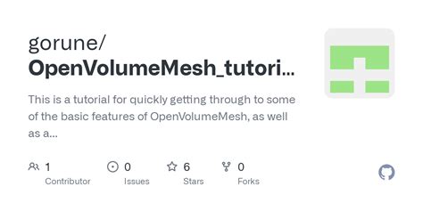 Github Gorune Openvolumemesh Tutorial This Is A Tutorial For Quickly Getting Through To Some