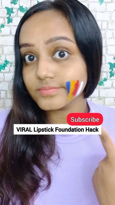 Shorts Viral Lipstick Foundation Hack🤯viral Shortsfeed Hacks