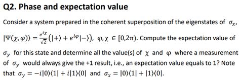 Solved Consider A System Prepared In The Coherent