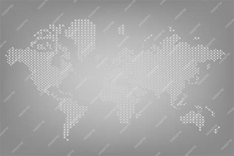 世界地図紙灰色の背景に世界の政治地図 プレミアムベクター