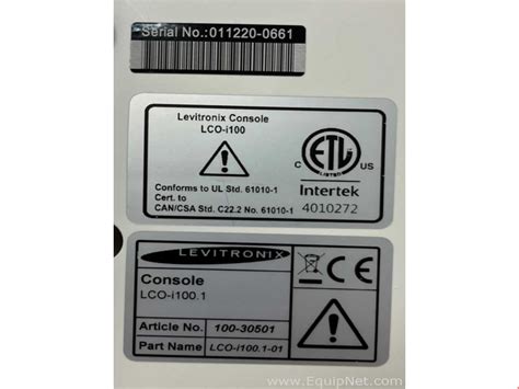 Levitronix Lco I100 Flow Sensor Gebraucht Kaufen Auction Premium