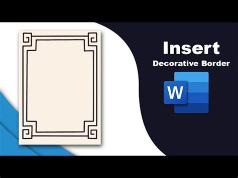 How Insert Decorative Border To A Word Document The Graphic Home