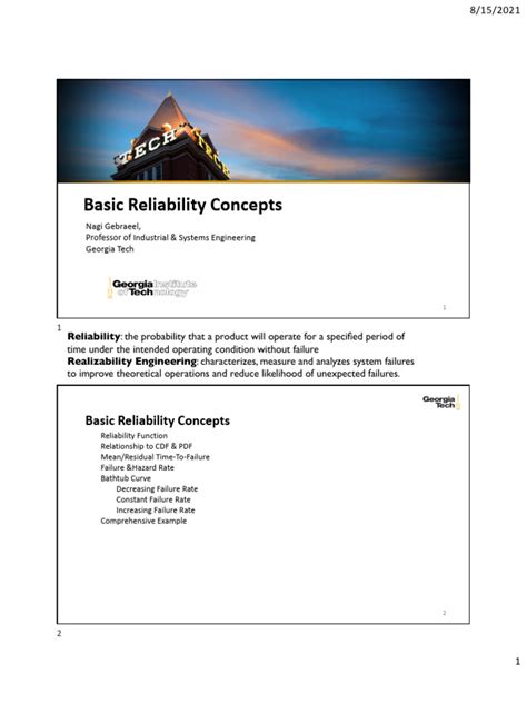 module 2 reliability concepts partial notes 1 pdf reliability