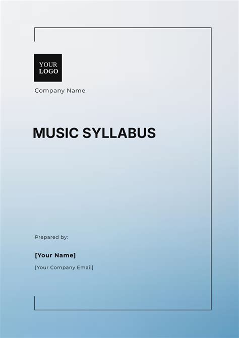 Free Music Course Syllabus Template To Edit Online