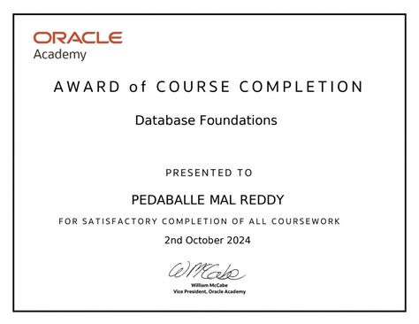 Im Thrilled To Share That I Recently Completed A Data Base Foundation