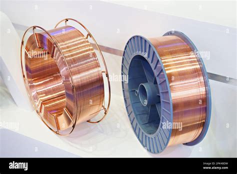 Copper Wire In The Coil Stock Photo Alamy