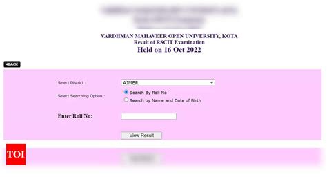 RSCIT Result 2022 Declared At Rkcl Vmou Ac In Check Direct Link Here
