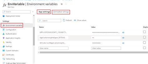 Connection String Not Available In Azure App Via Environment Stack
